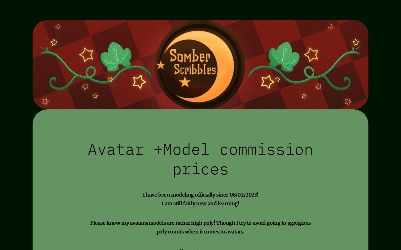Avatar commissions